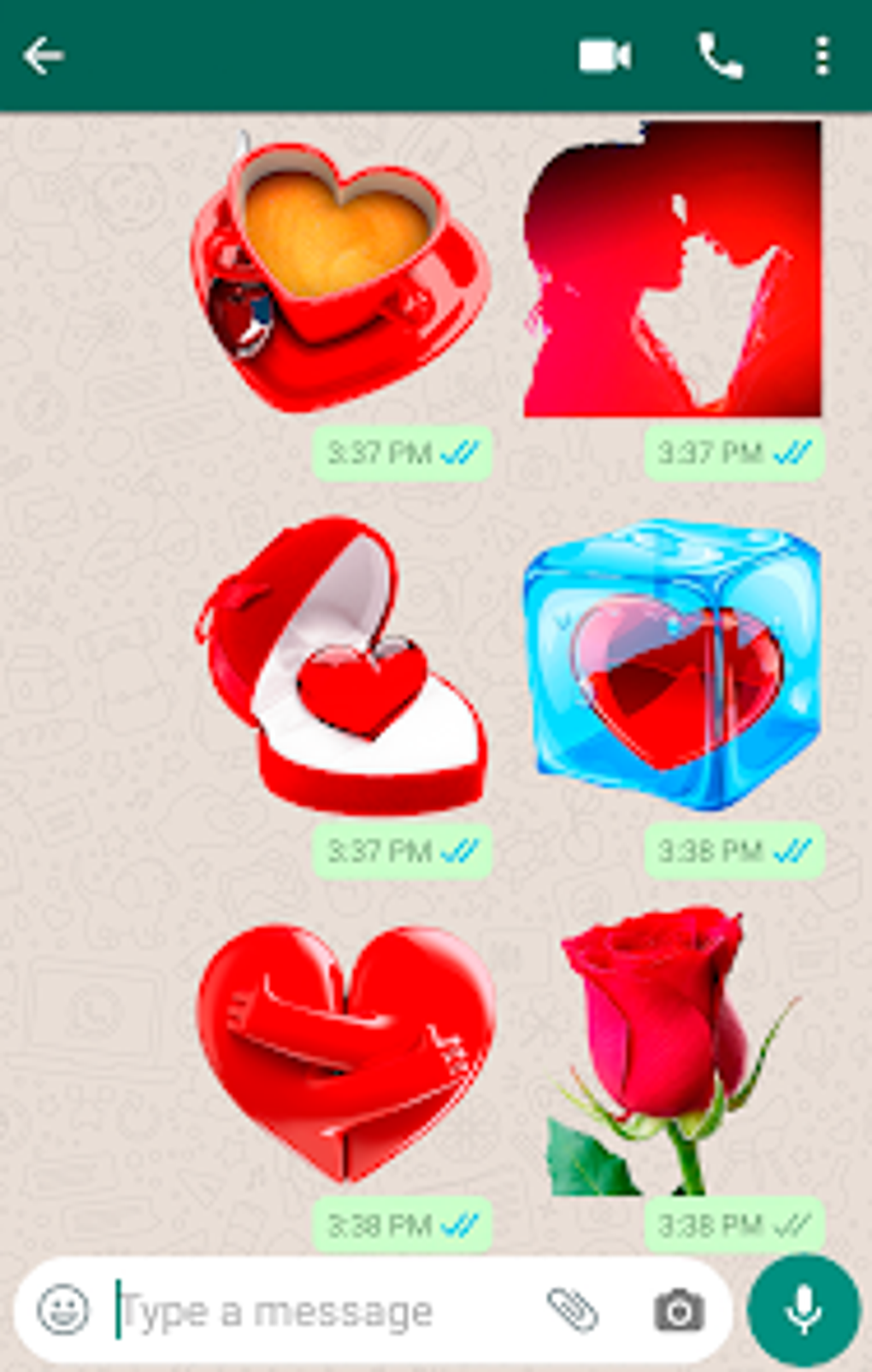 Romantic Kiss Stickers for Android - Download