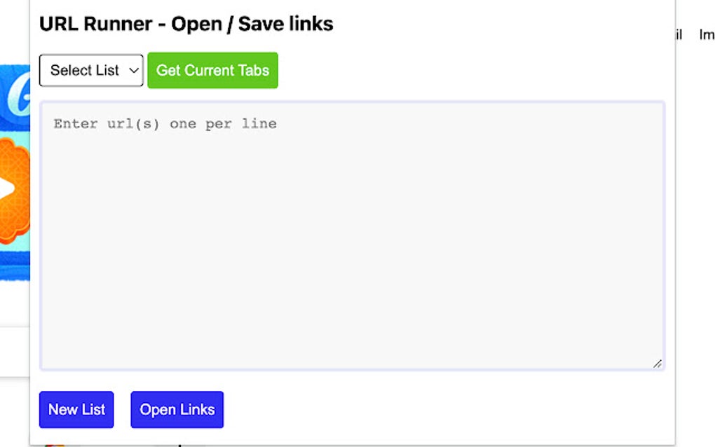 URL Runner for Google Chrome - Extension Download