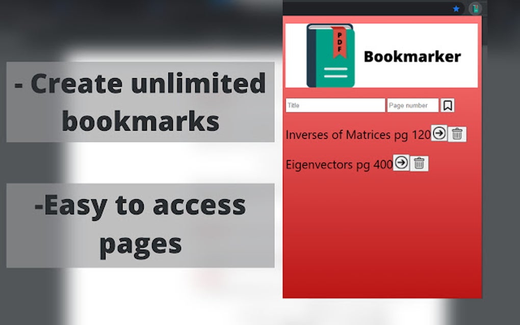 PDF Bookmarker for Google Chrome - Extension Download