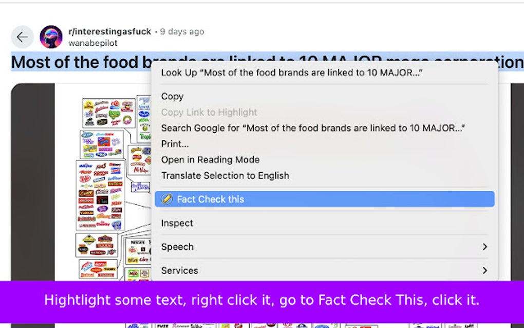 Highlight Fact Check for Google Chrome - Extension Download