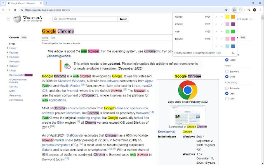 Better Ctrl+F for Google Chrome - Extension Download