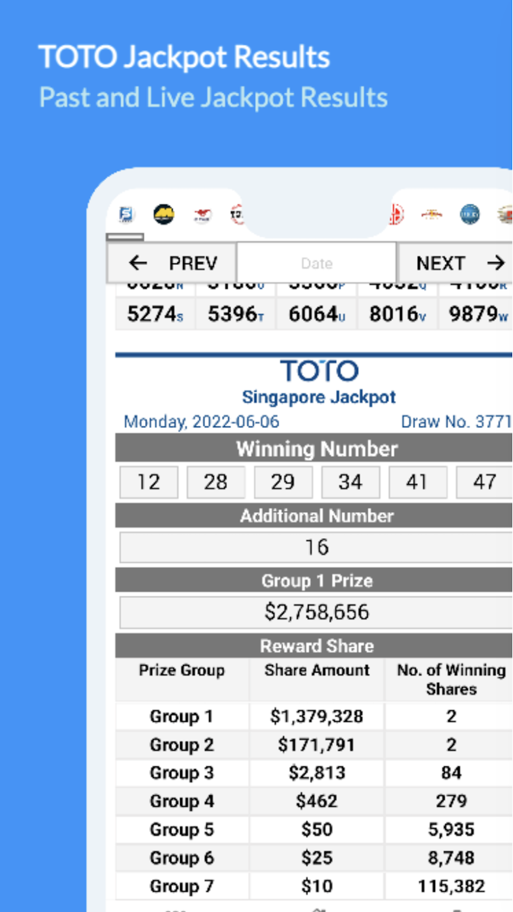 Toto Results Singapore 4D Android Toto Results Singapore 4D Android