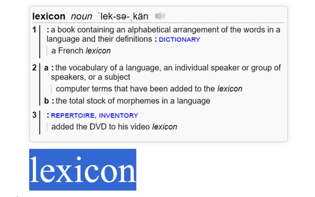 Merriam-Webster Double Click Definitions สำหรับ Google Chrome - ส่วน ...