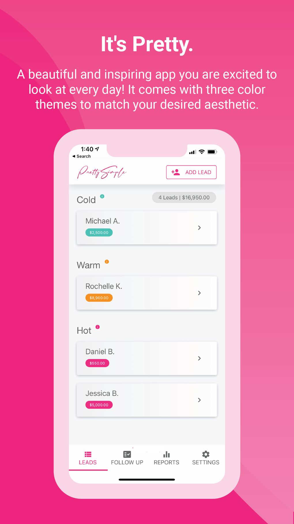 PrettySimple - Lead Tracker for iPhone - Download
