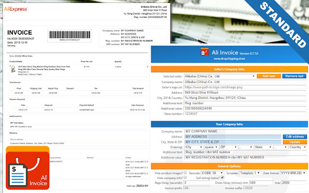Ali Invoice for Google Chrome - Extension Download