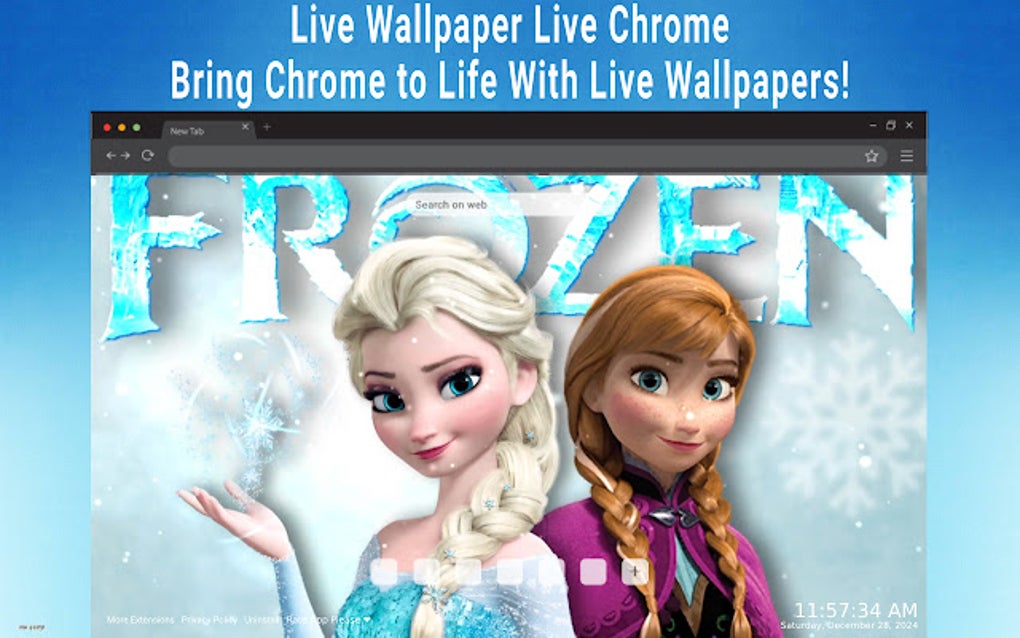 Frozen Disney Wallpaper per Google Chrome - Estensione Download