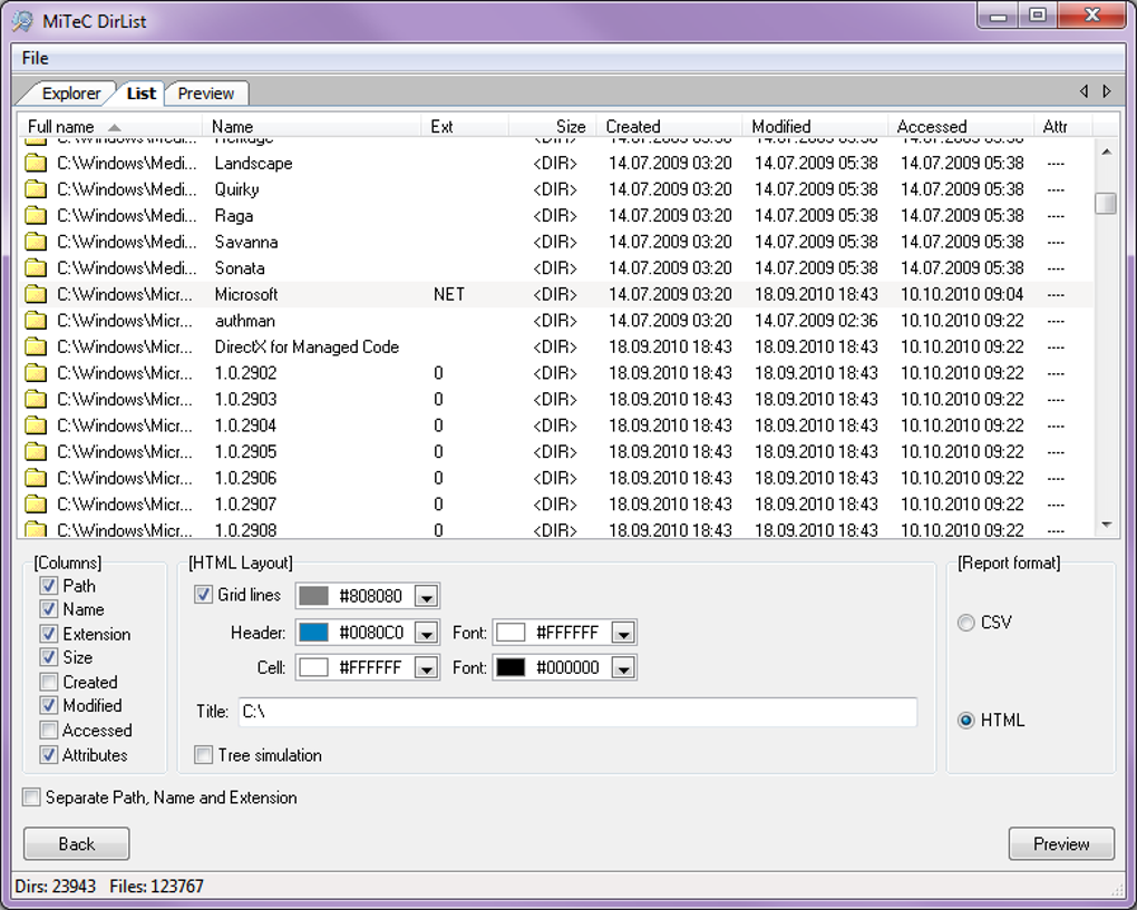 MiTeC DirList - Télécharger