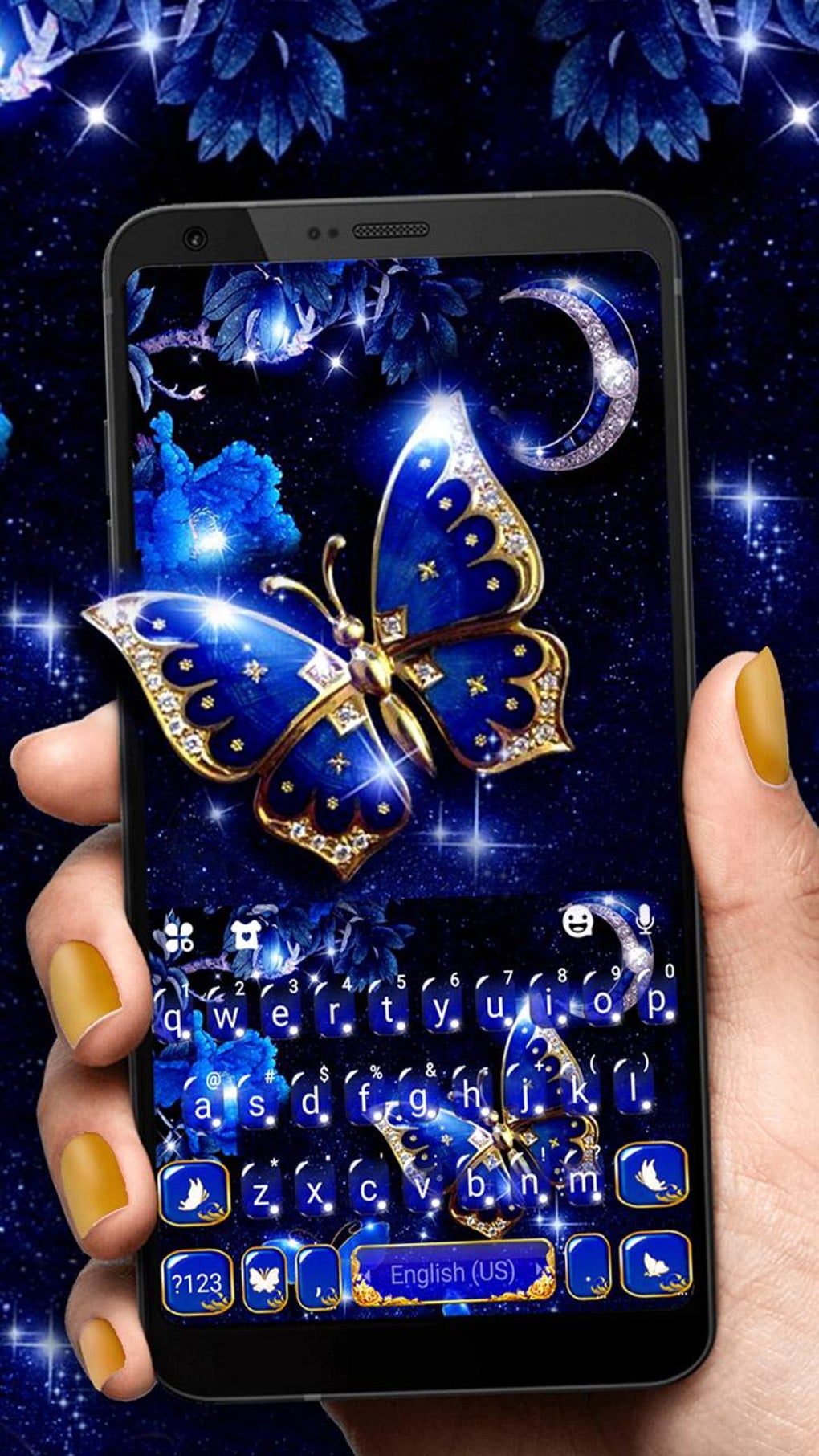 Blue Fancy Butterfly Theme APK for Android - Download