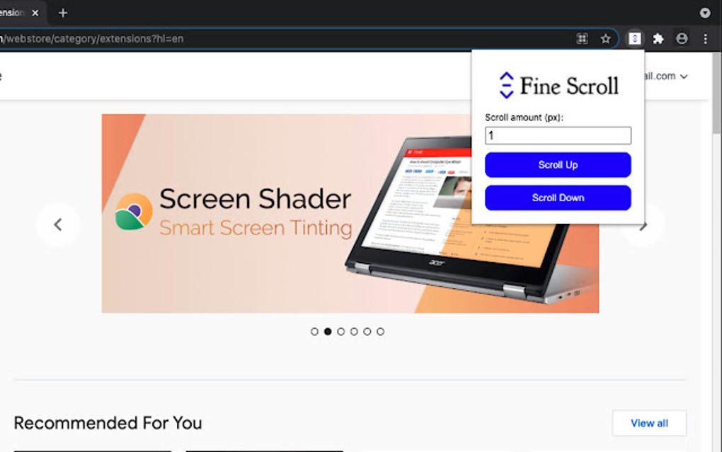 Fine Scroll para Google Chrome - Extensión Descargar