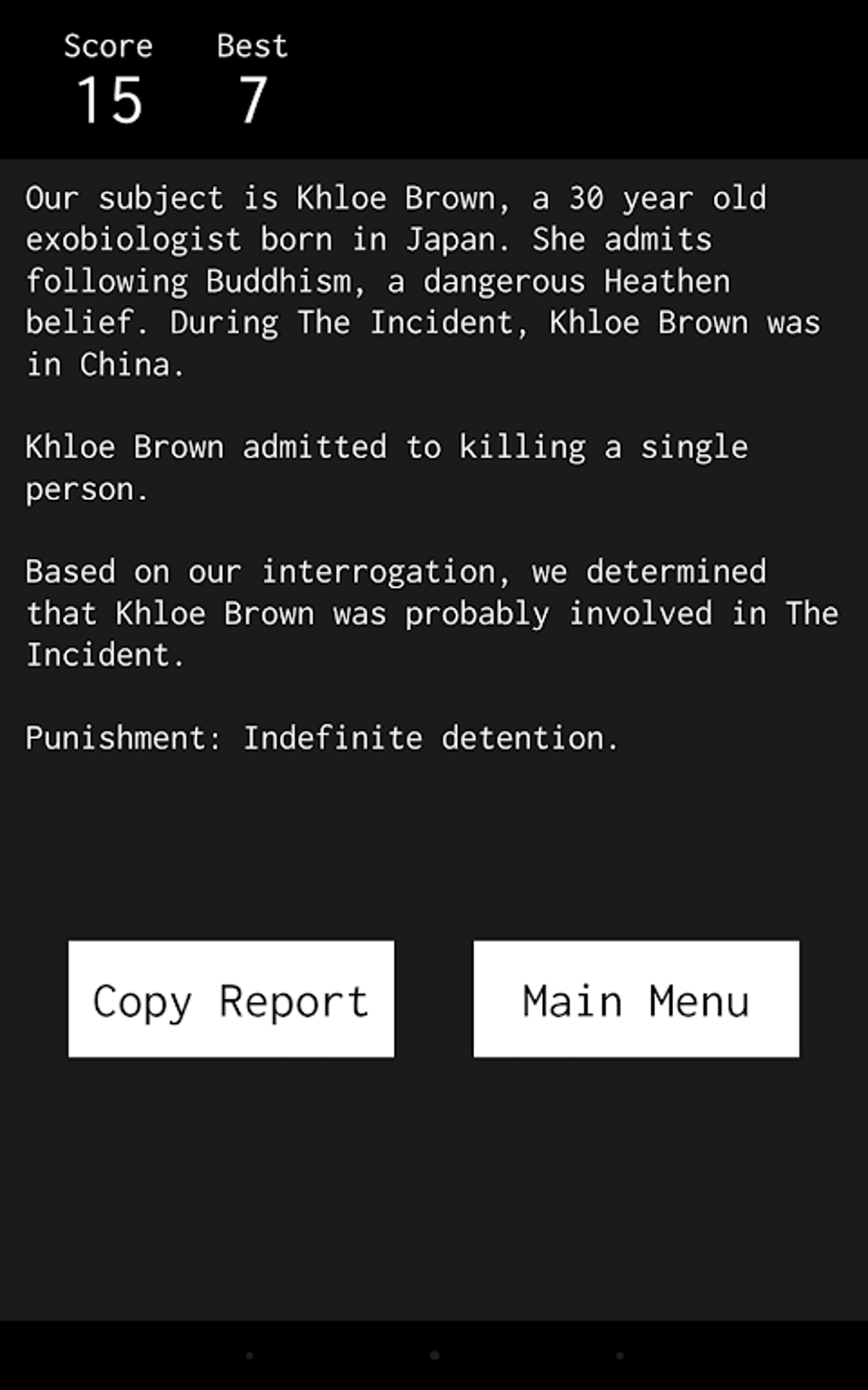 Android 용 Indefinite Interrogation Memory Story Choices Apk 다운로드 