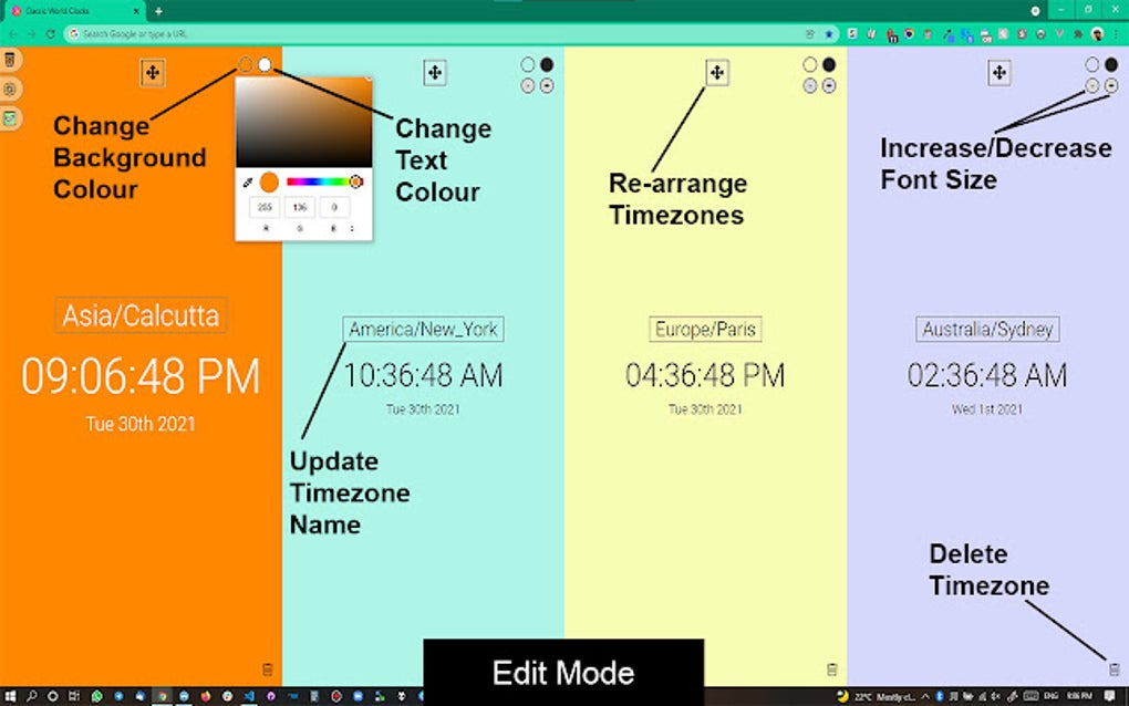 Classic World Clocks for Google Chrome - Extension Download