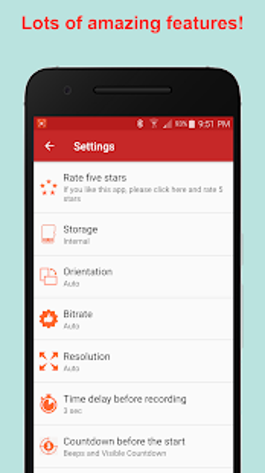 REC - Screen Recorder. UHD FHD HD onoff audio APK para Android - Descargar