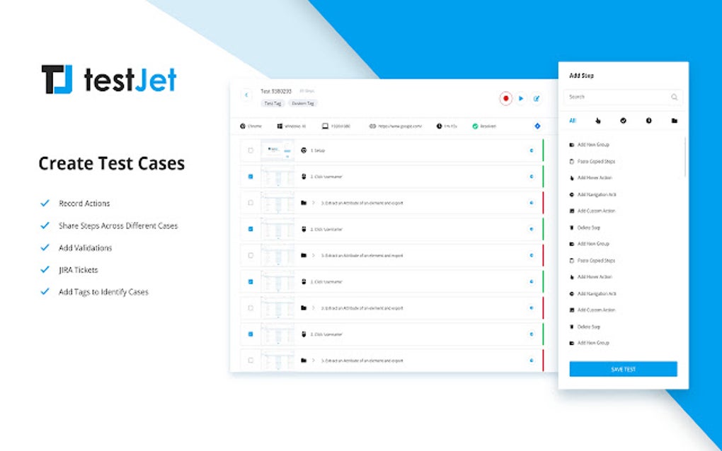 TestJet for Google Chrome - Extension Download