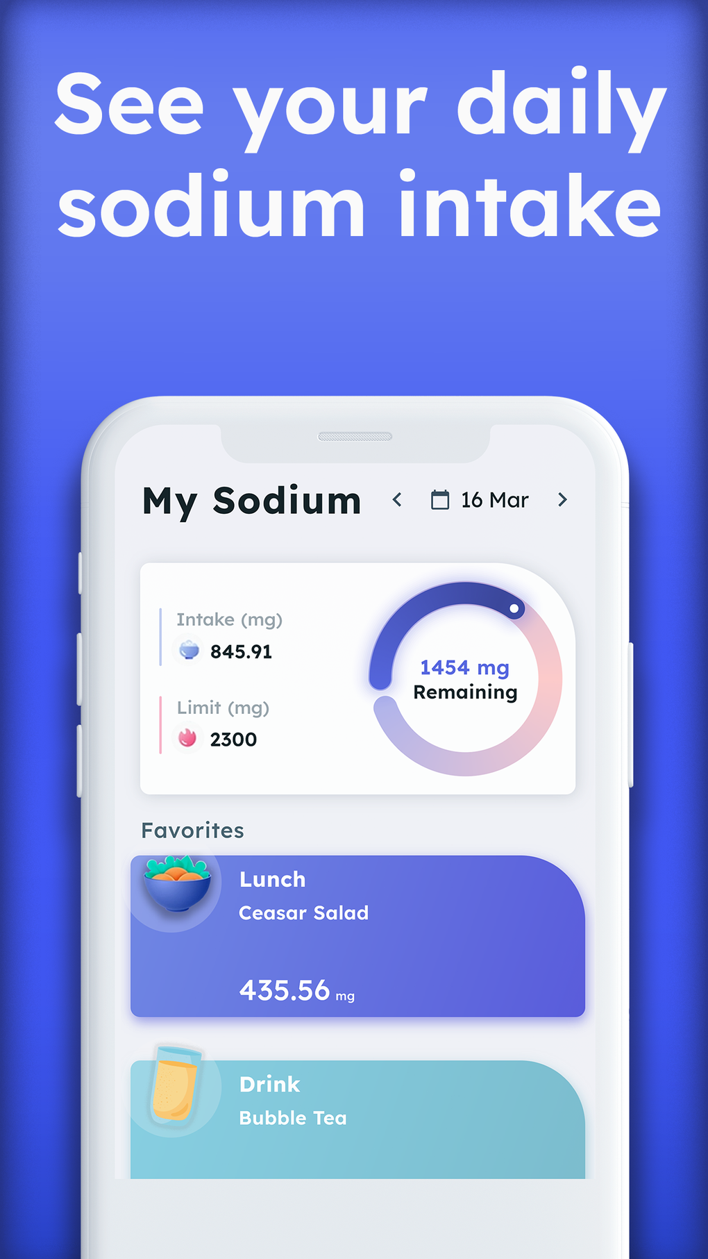 Low Sodium Intake Tracker for iPhone - Download