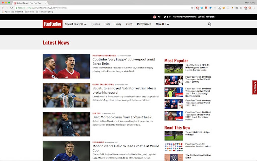 Football News Reader Google Chrome için - Eklenti İndir