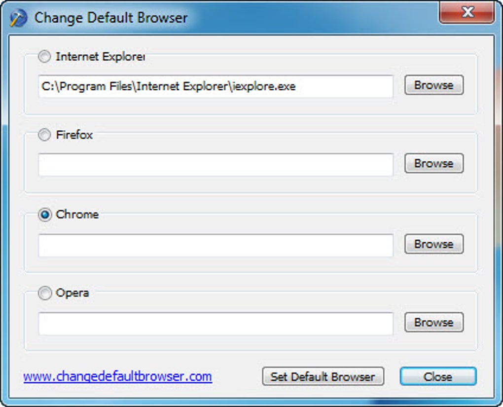 Change Default Browser - Descargar