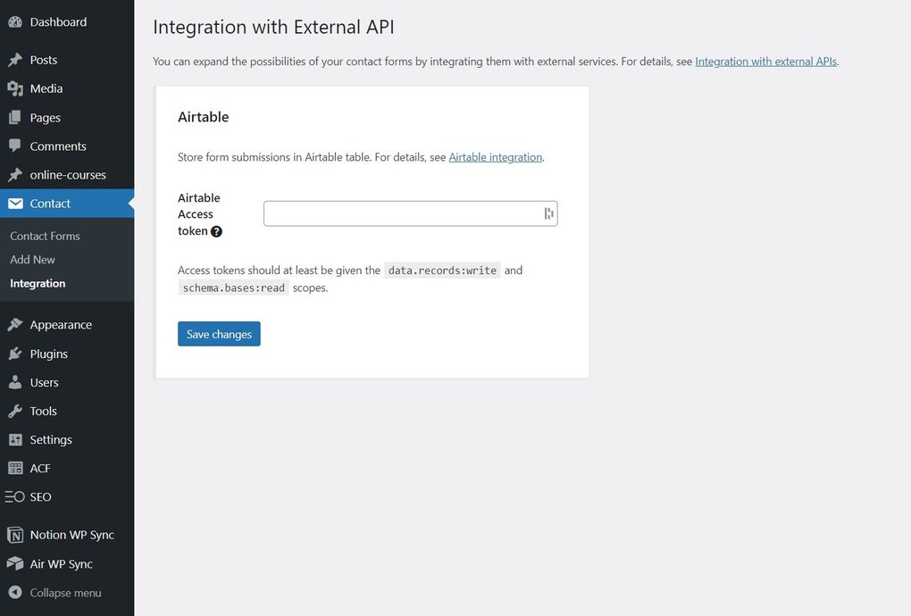 CF7 to Airtable para WordPress - Descargar