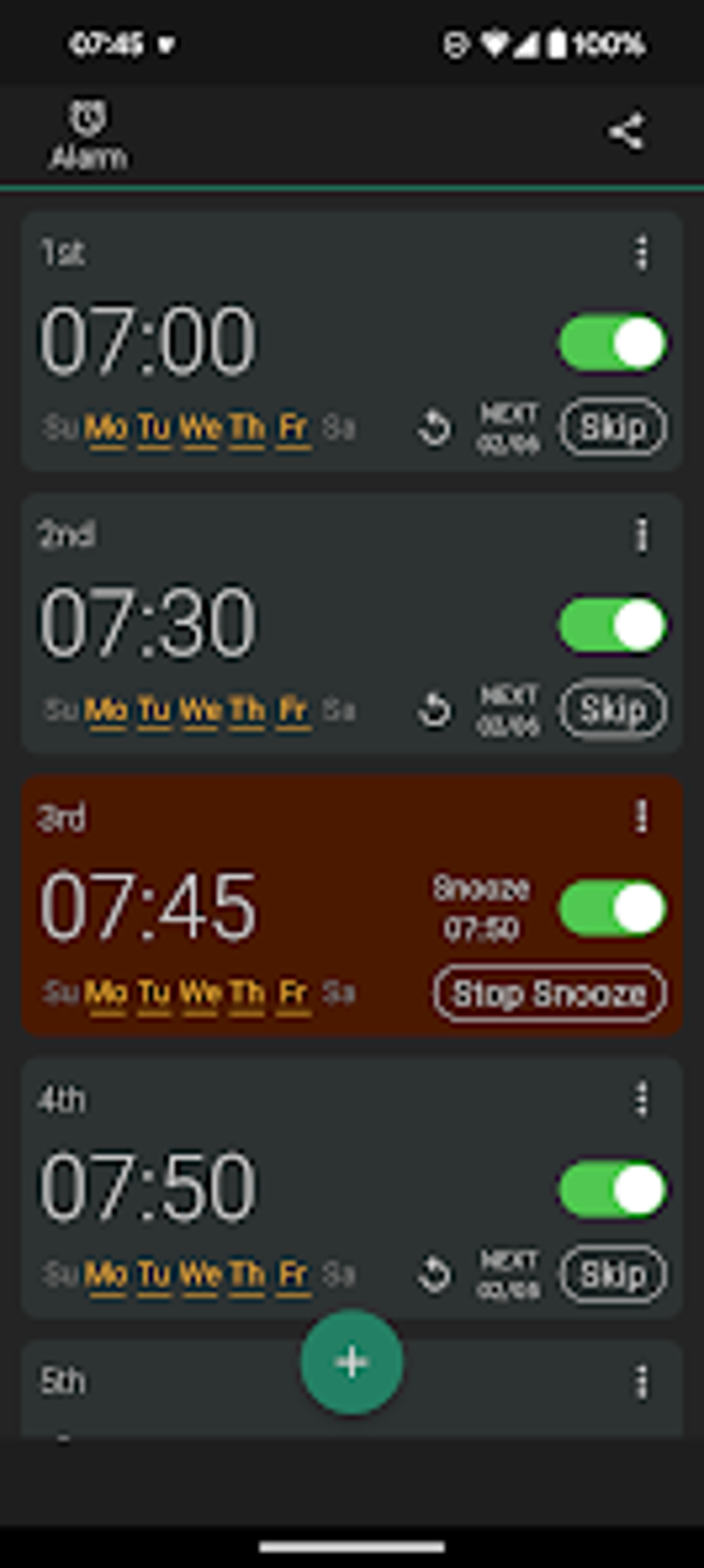 Custom Alarm - simple alarm สำหรับ Android - ดาวน์โหลด