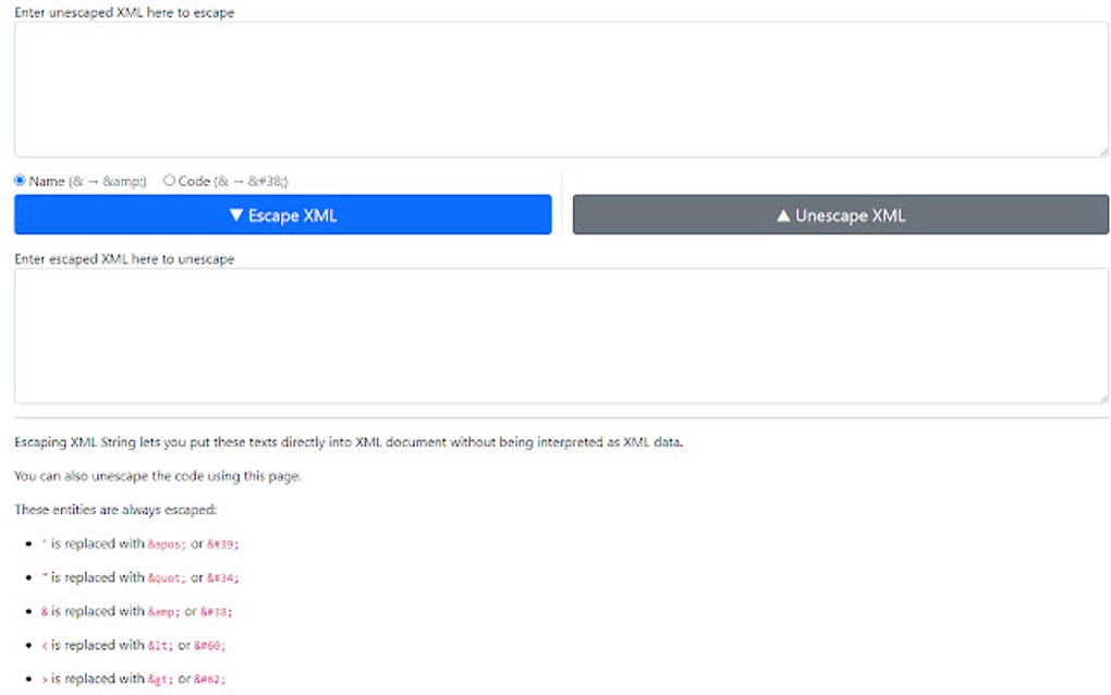 XML String Escape per Google Chrome - Estensione Download