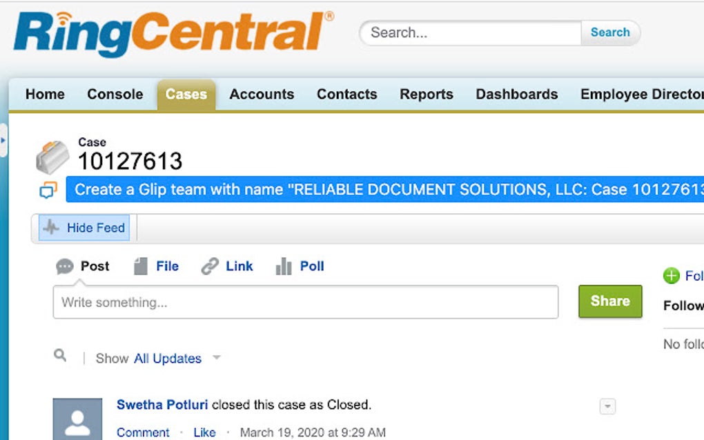 RingCentral Team Messaging Salesforce for Google Chrome - Extension ...
