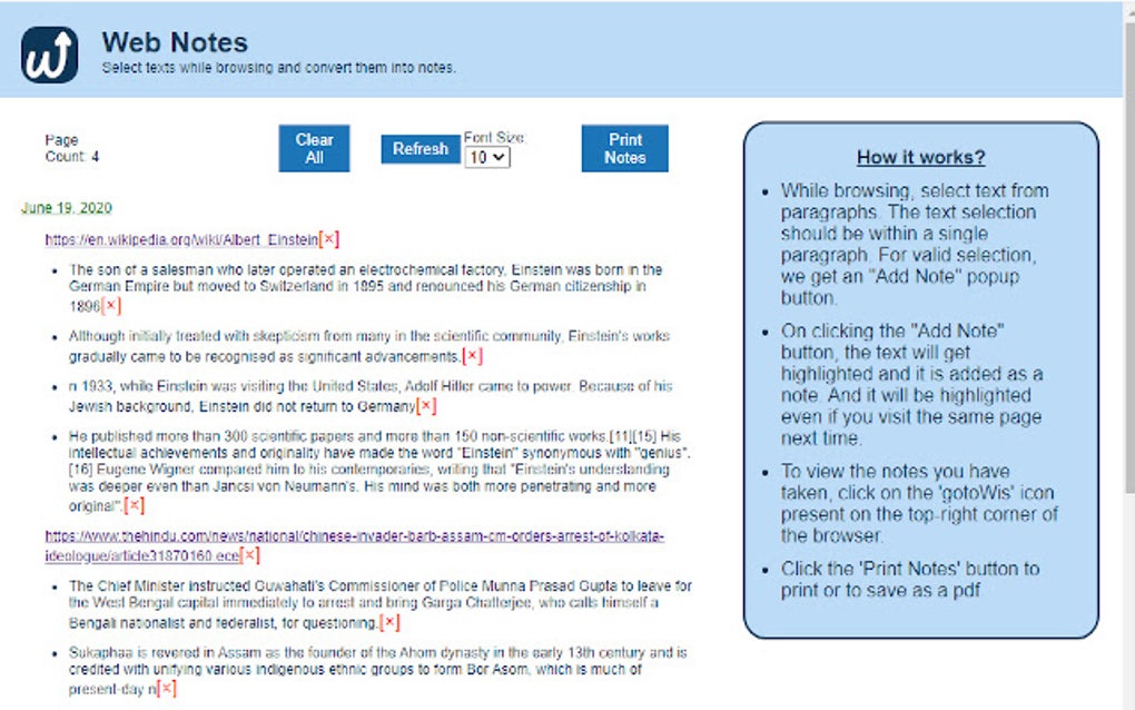 Web Notes Google Chrome 용 - 확장 프로그램 다운로드