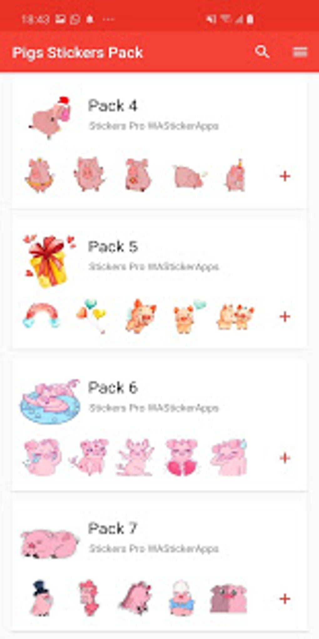 Pigs Stickers Packs WAStickerApps para Android - Descargar