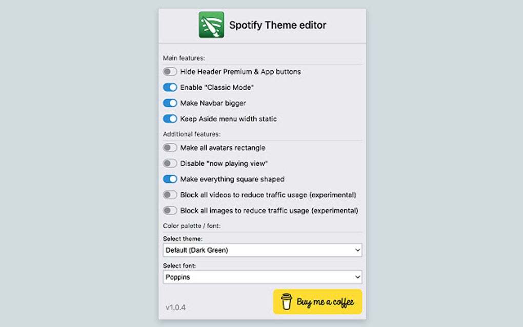 Spotify Theme editor Google Chrome için - Eklenti İndir