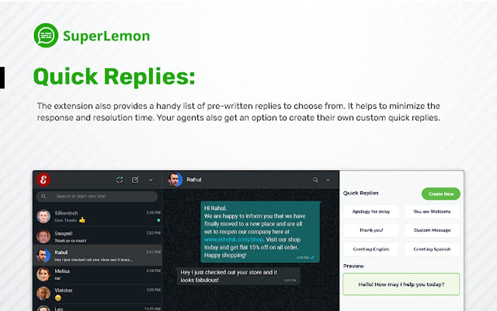 SuperLemon- A complete CRM tool over WhatsApp for Google Chrome - Extension Download