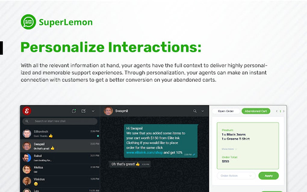 SuperLemon- A complete CRM tool over WhatsApp for Google Chrome - Extension Download