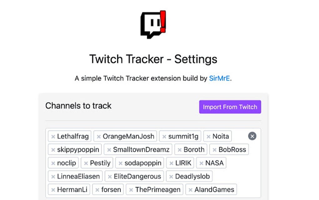Twitch Tracker for Google Chrome - Extension Download