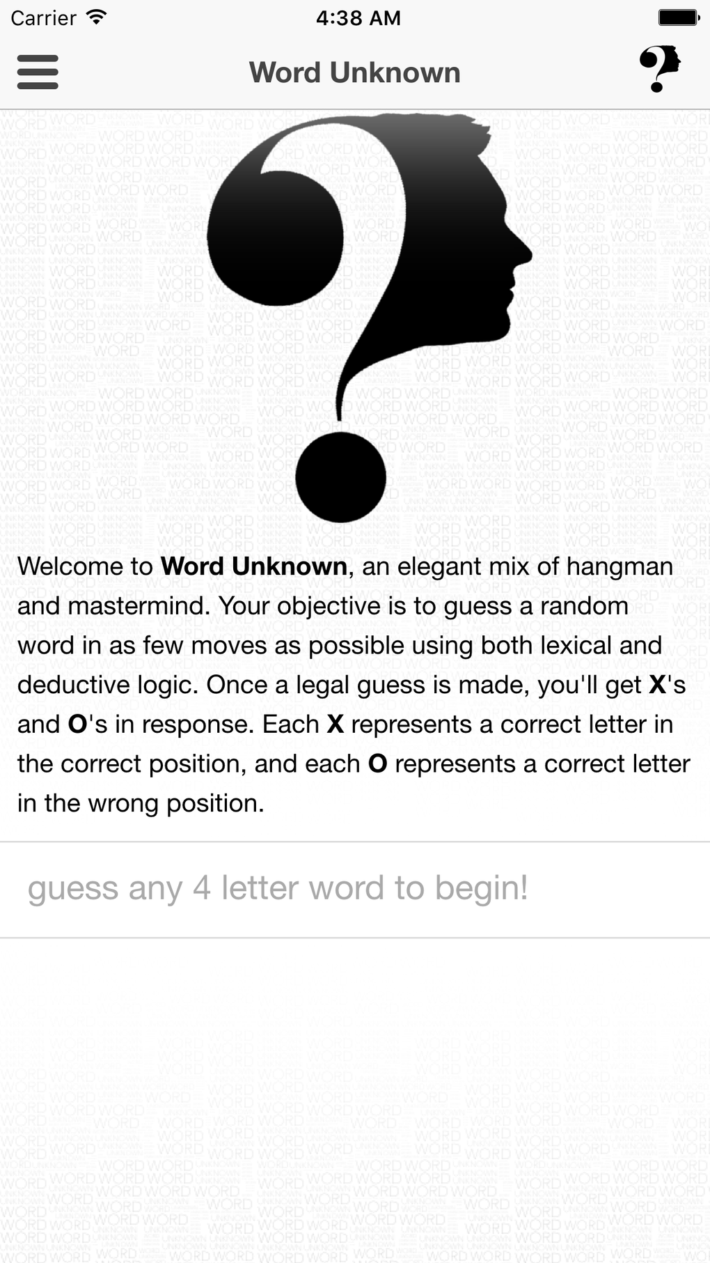 Word Unknown para iPhone - Descargar
