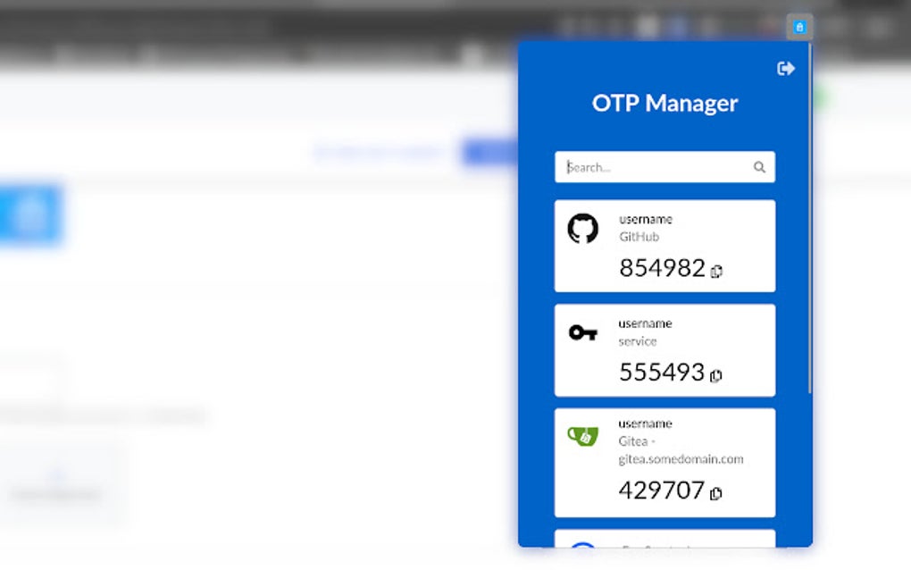 Simple OTP Manager Browser Extension Google Chrome 용 - 확장 프로그램 다운로드