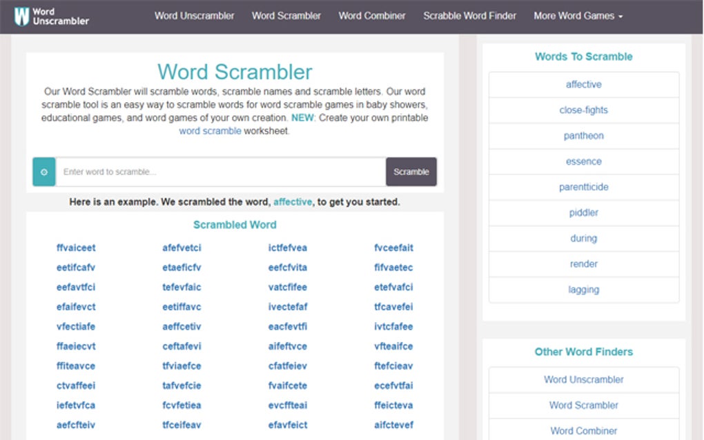 Word Scrambler Google Chrome için - Eklenti İndir