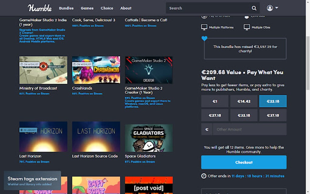 Steam tags for Humble Bundle for Google Chrome - Extension Download
