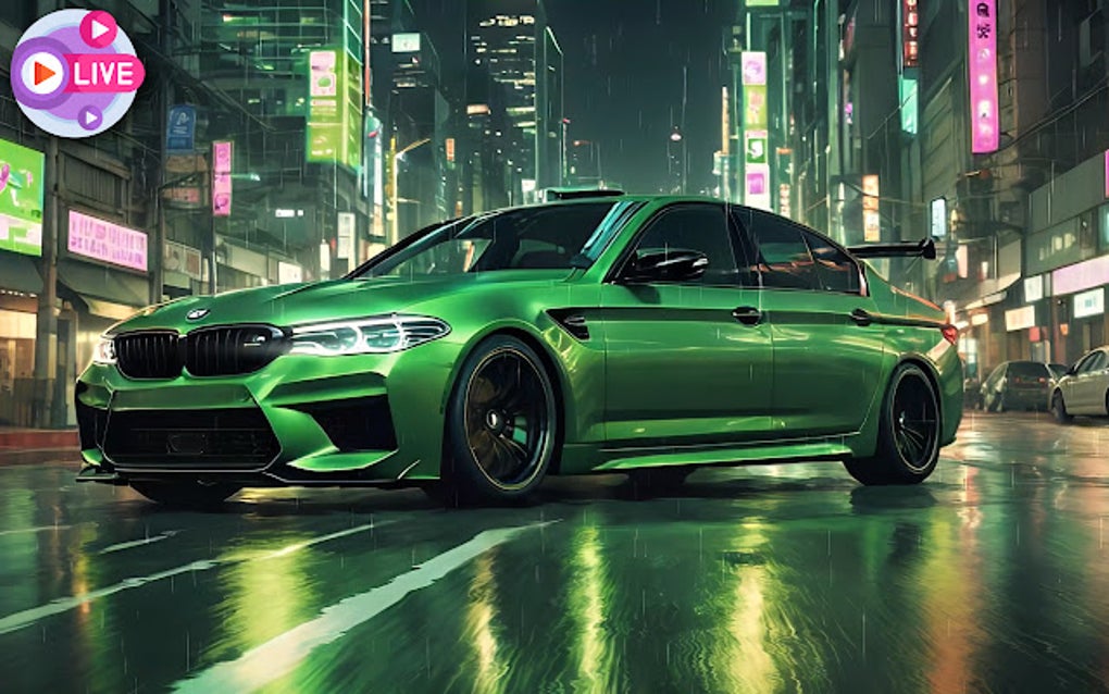 BMW M5 Neon Live Wallpaper para Google Chrome - Extensión Descargar