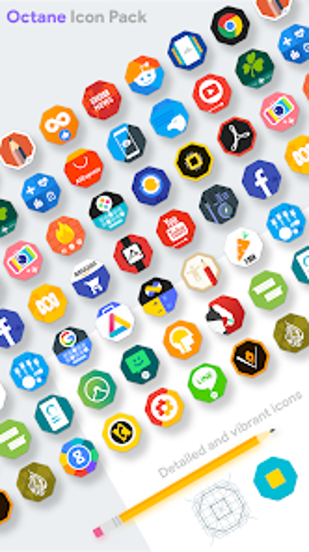 Octane icon pack cho Android - Tải về