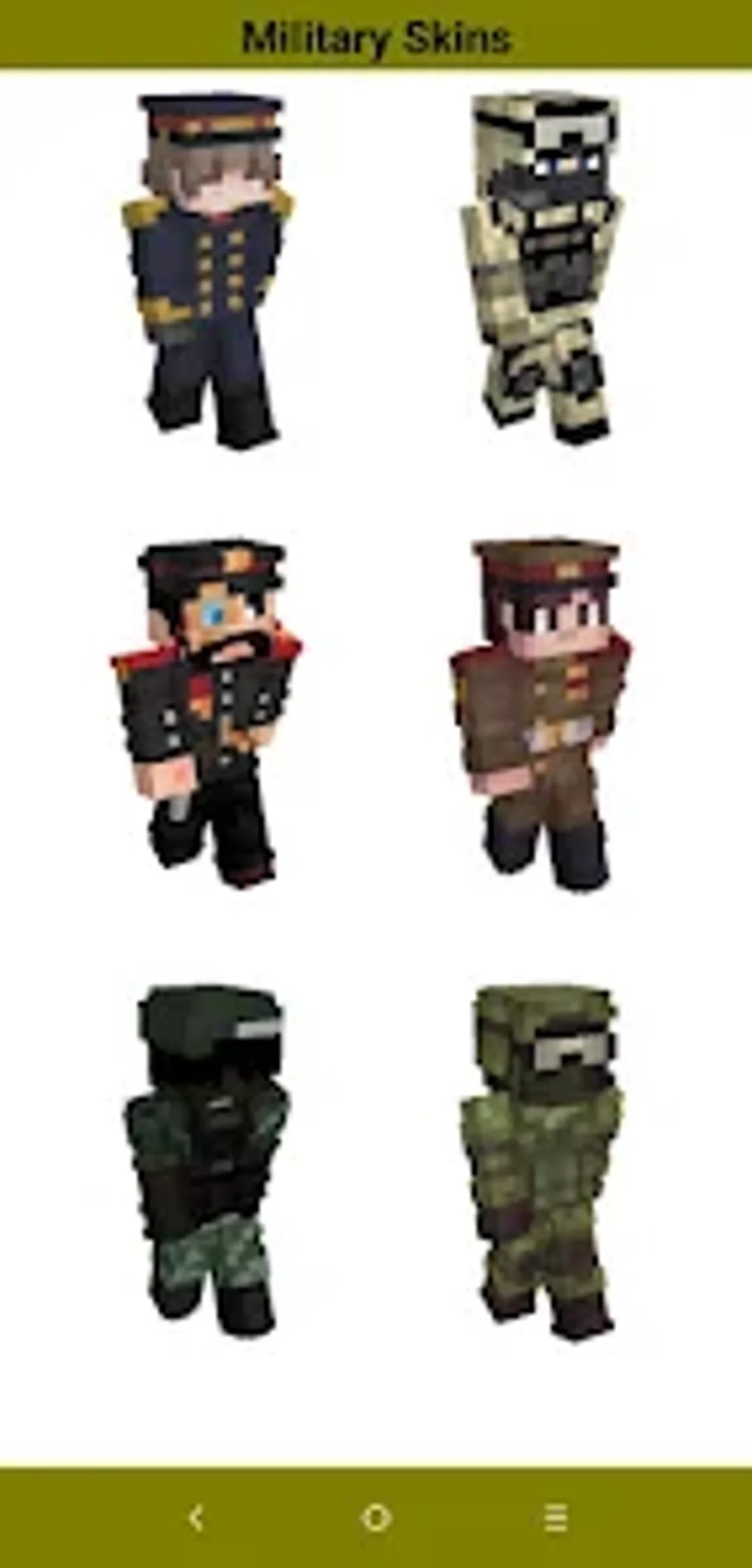 Military Skins for Minecraft pour Android - Télécharger