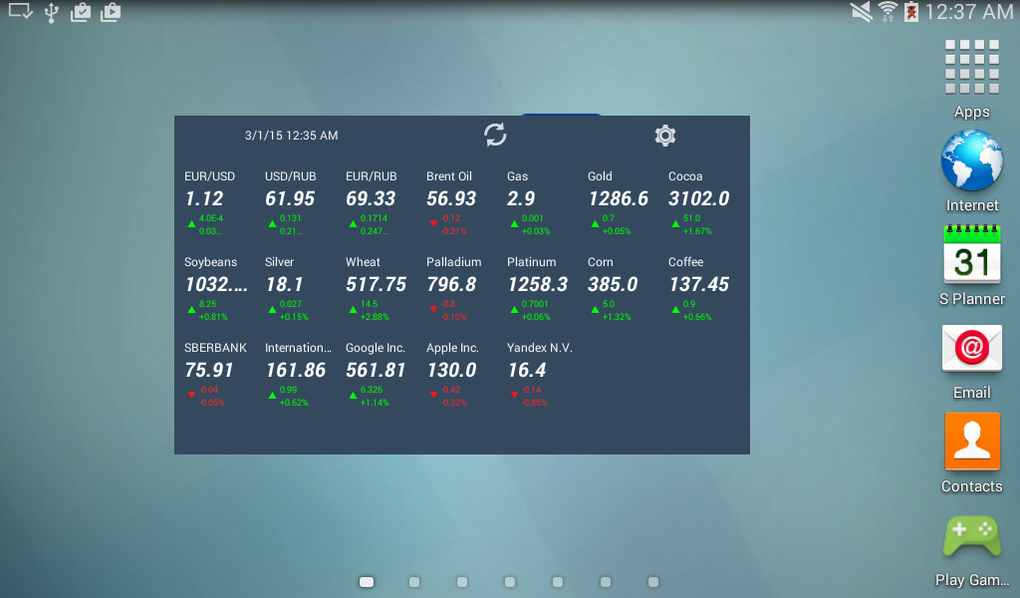Currency and Stock Widget APK for Android - Download