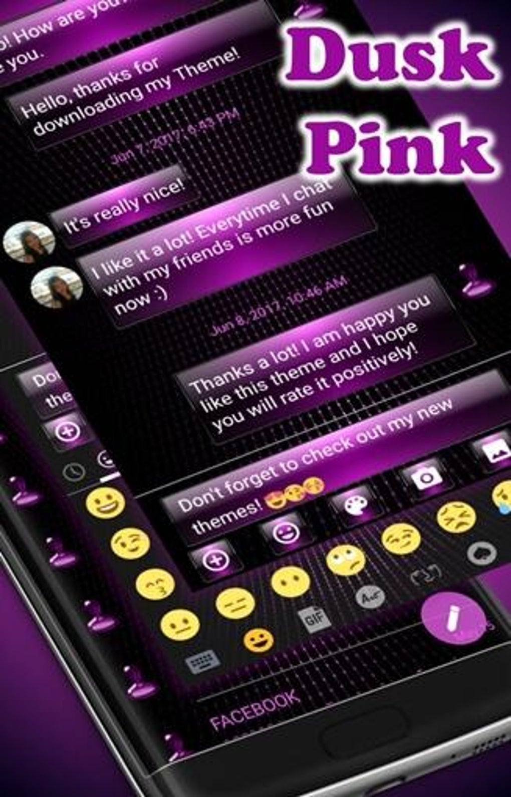 SMS Messages Dusk Pink Theme APK for Android - Download