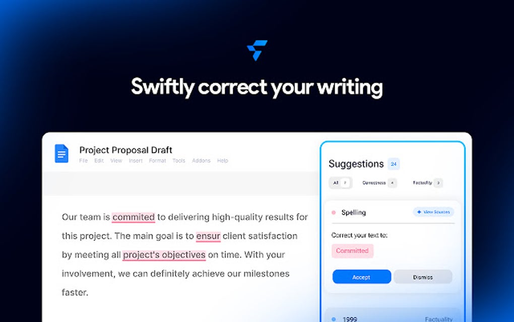 Factful: Integrated AI Writing Assistant and Environment para Google Chrome - Extensión Descargar