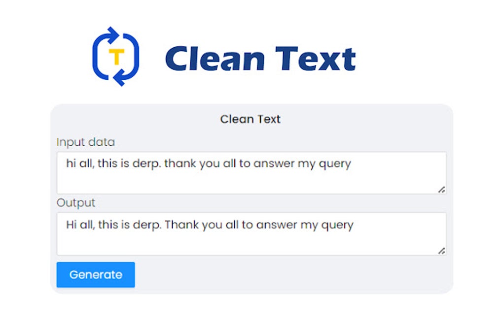 Clean text for Google Chrome - Extension Download