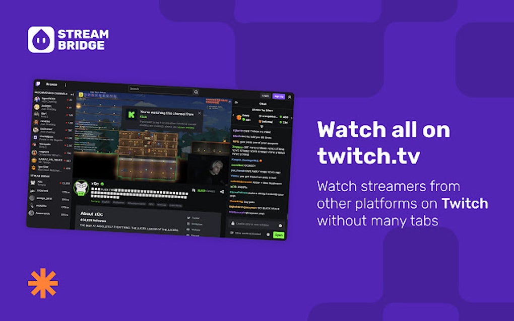 Stream Bridge - Watch all on Twitch para Google Chrome - Extensión Descargar