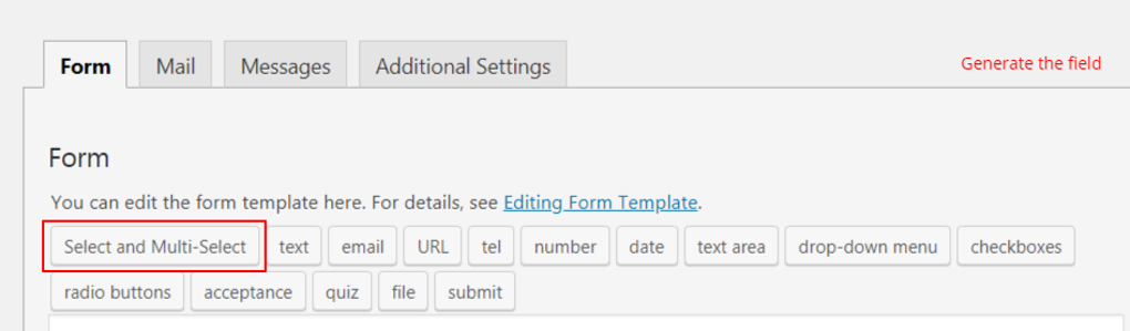 Select and Multi-Select Field for Contact Form 7 para WordPress - Descargar