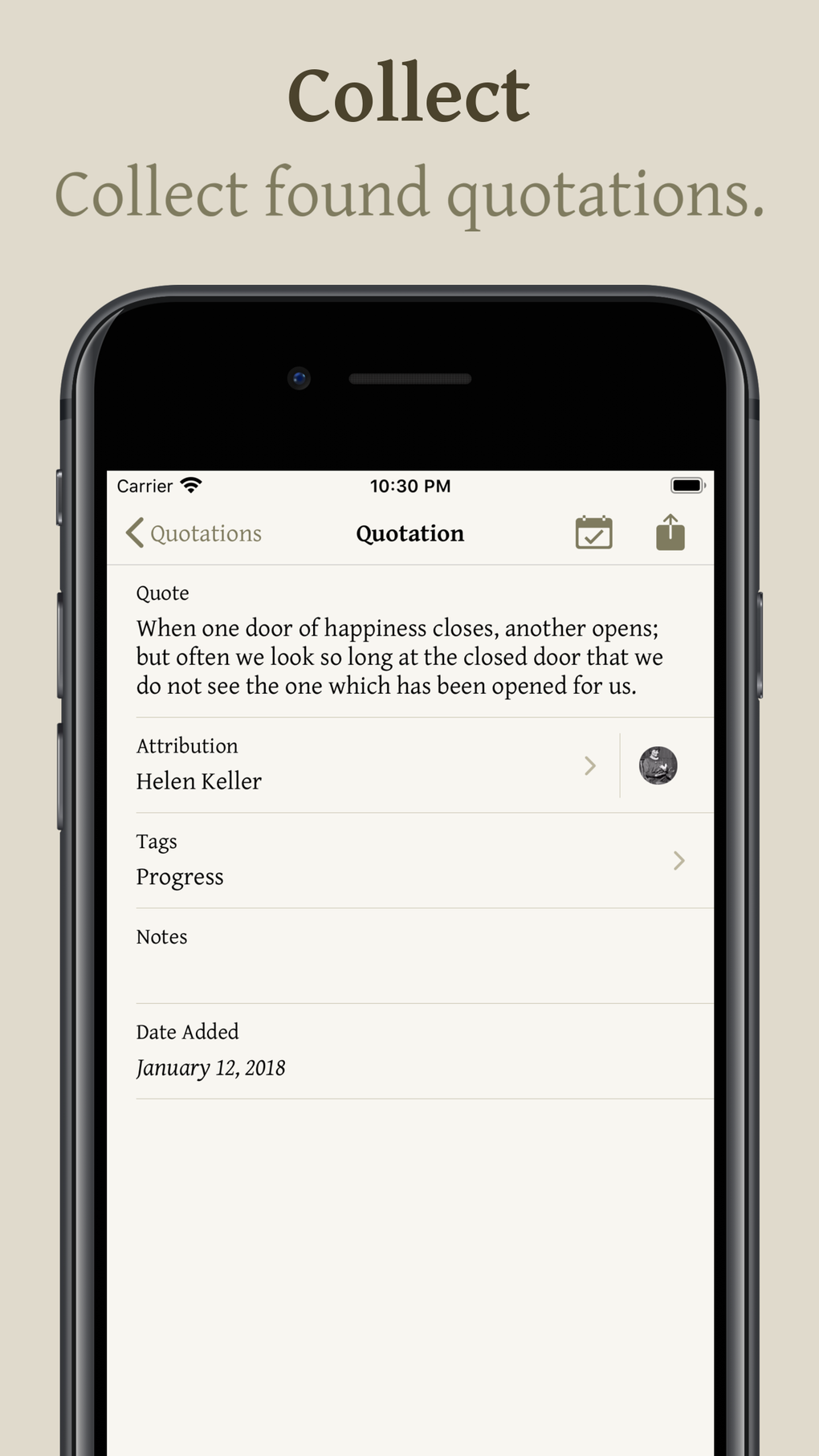 Quotemarks - Quote Notebook para iPhone - Download