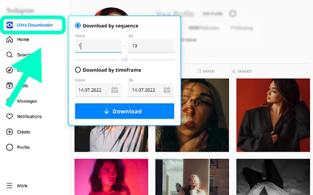 Ultra Downloader for Instagram สำหรับ Google Chrome - ส่วนขยาย ดาวน์โหลด