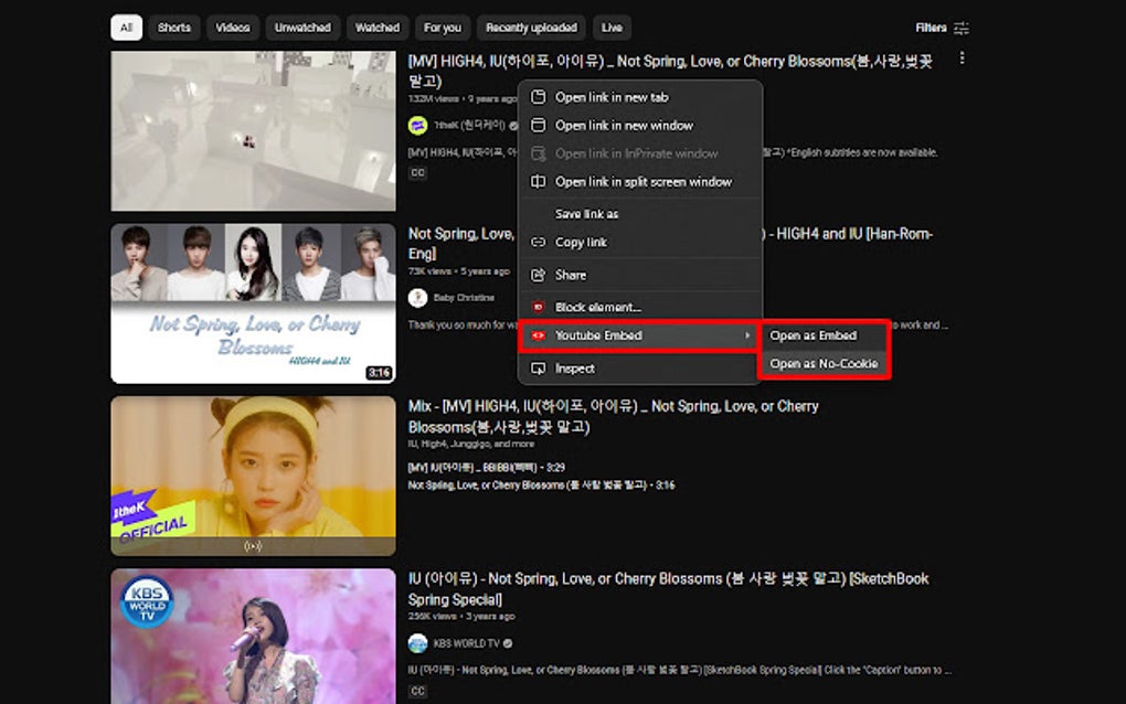 Yt-emb: Quick & Simple Youtube Embedding for Google Chrome - Extension Download