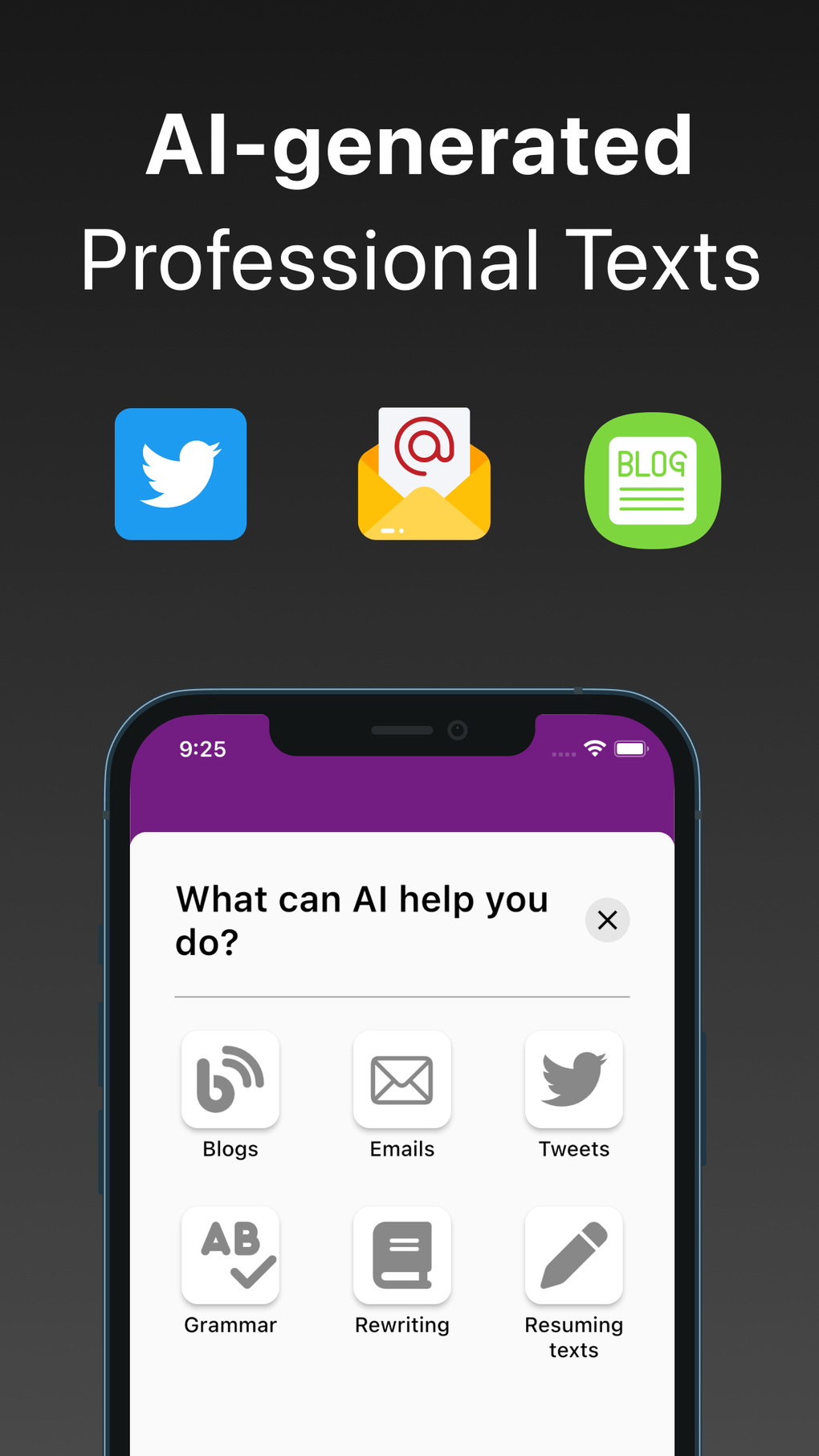AI Text Content Generation for iPhone - Download