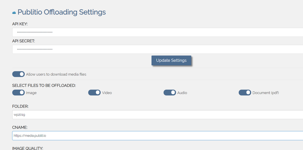 Publitio Offloading para WordPress - Descargar