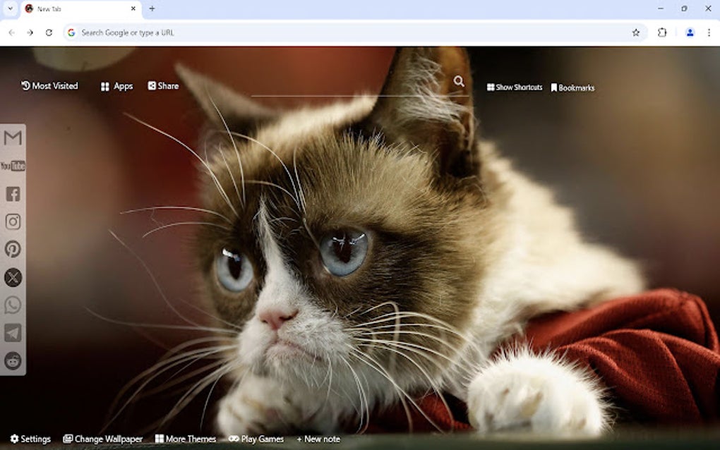 Grumpy Cat Wallpaper para Google Chrome - Extensión Descargar