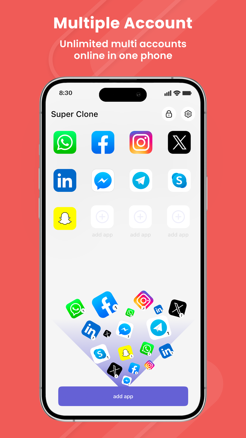 iPhone 용 Super Clone- Multiple Accounts - 다운로드